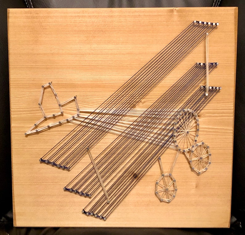 MADE TO ORDER Vintage Airplane String Art Sign Flight Plane | Etsy
