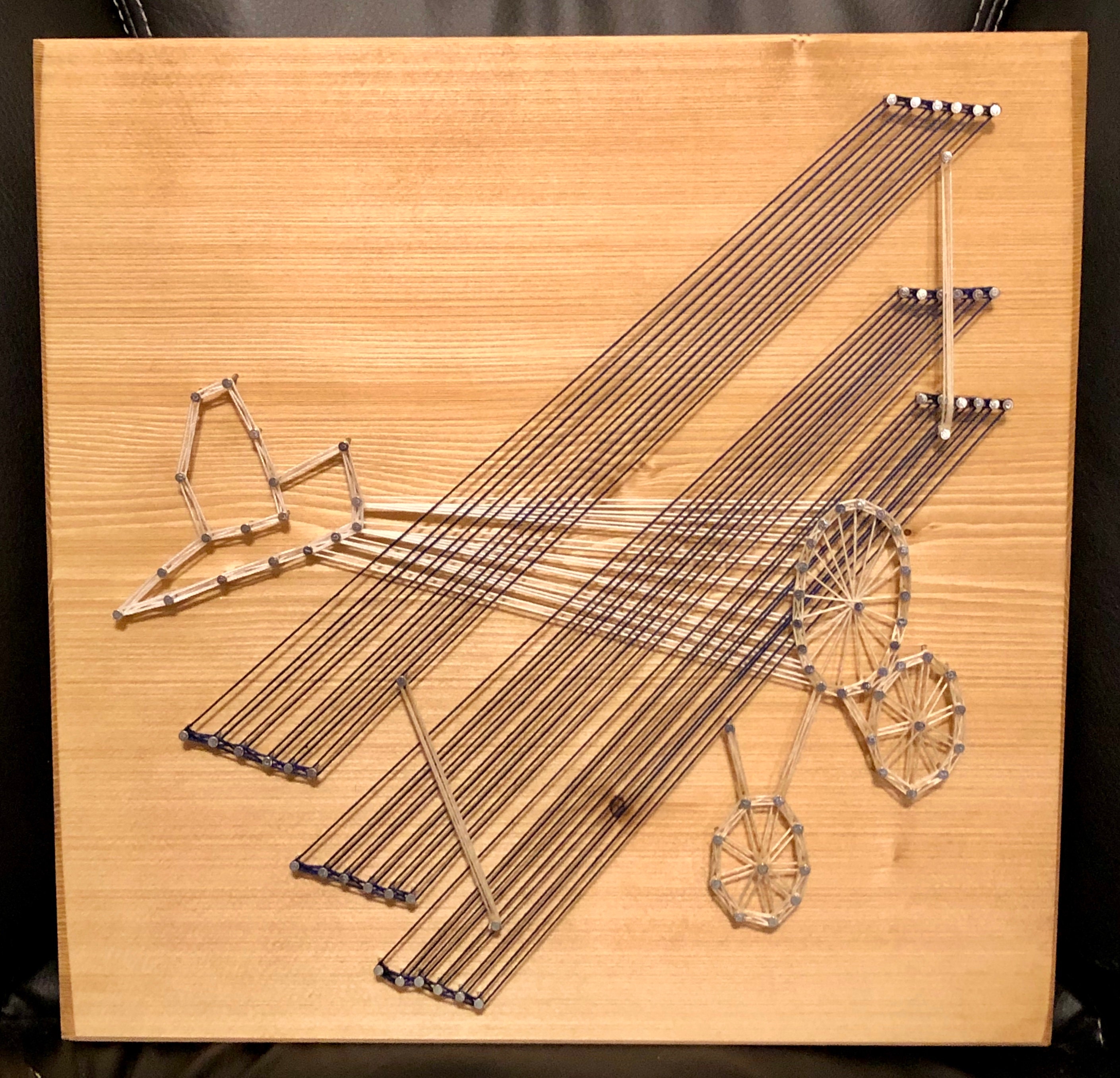 MADE TO ORDER Vintage Airplane String Art Sign Flight Plane | Etsy