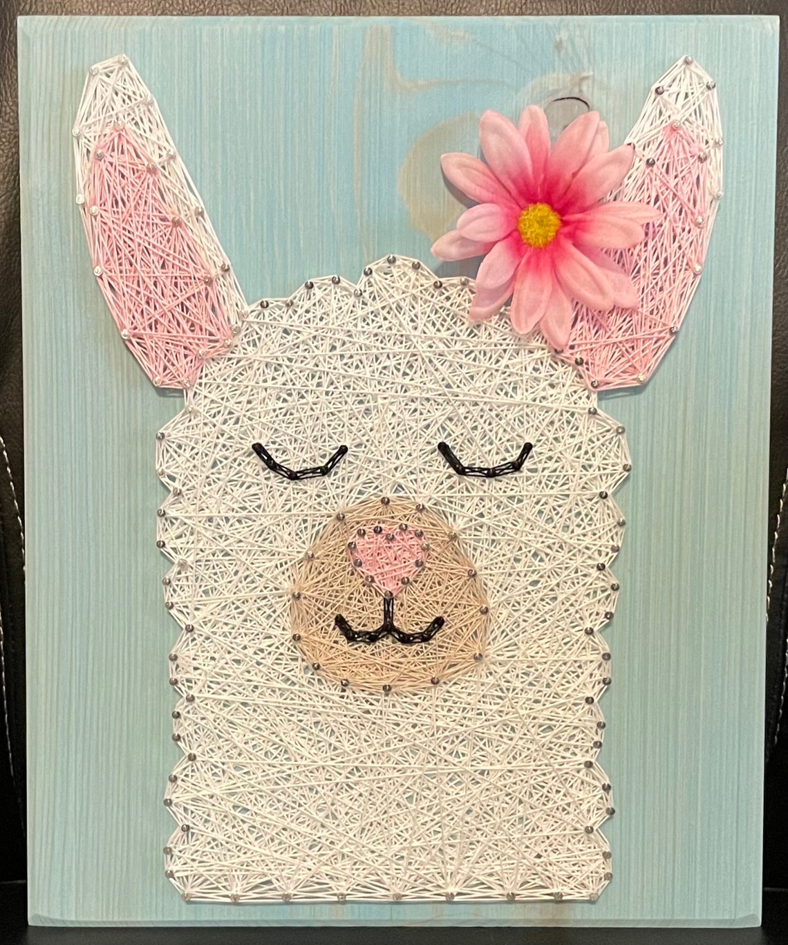 Made to Order Llama Spring String Art Floral Animal Wall - Etsy