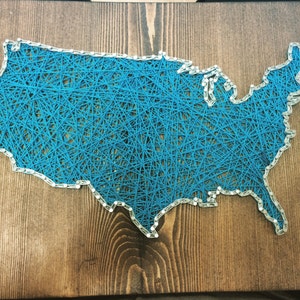 USA Map String Art Sign, Country/state/city Decor, United States ...
