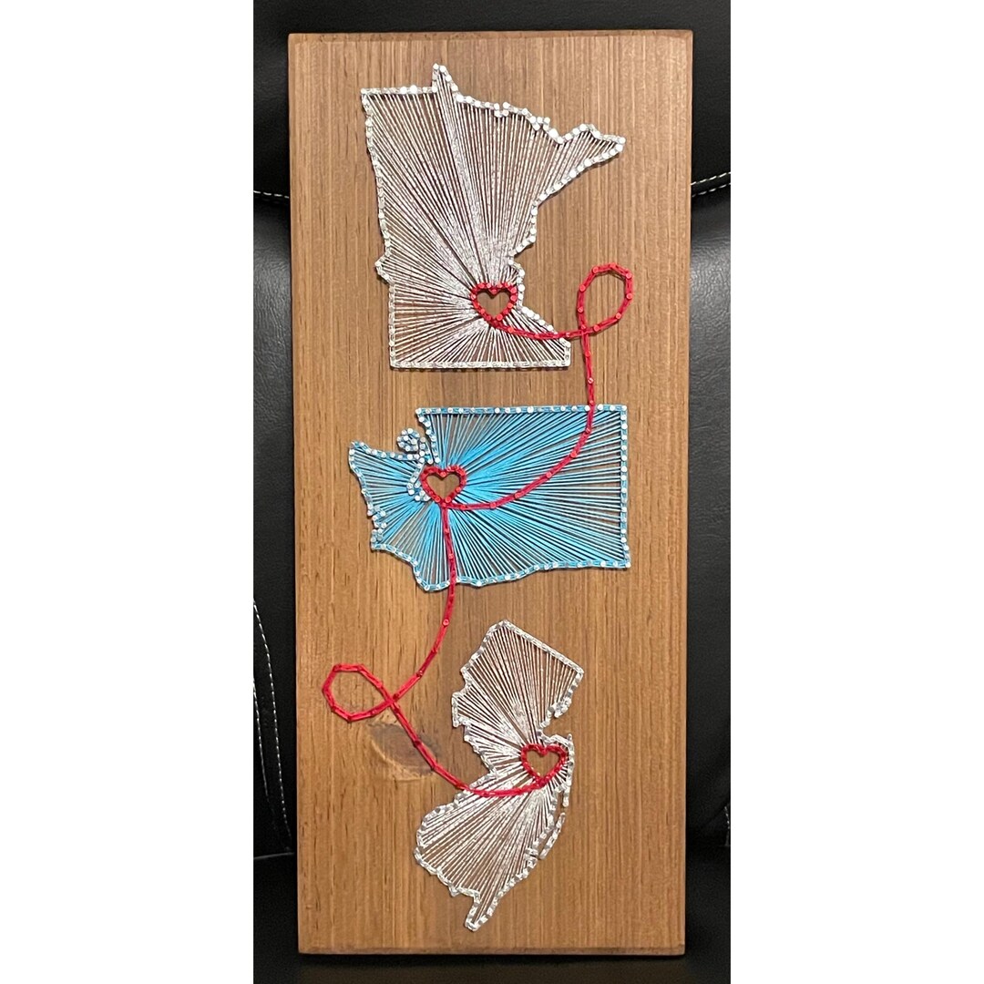 THREE State String Art, Country String Art, State Love, Cotton ...