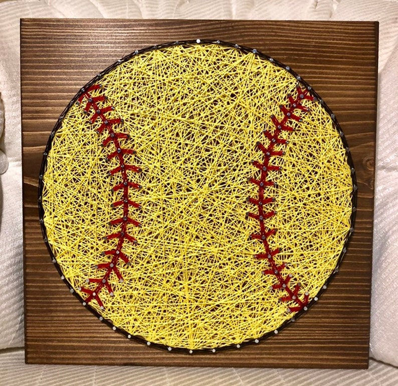 Made to Order Sports Softball String Art Sign Sports Art - Etsy