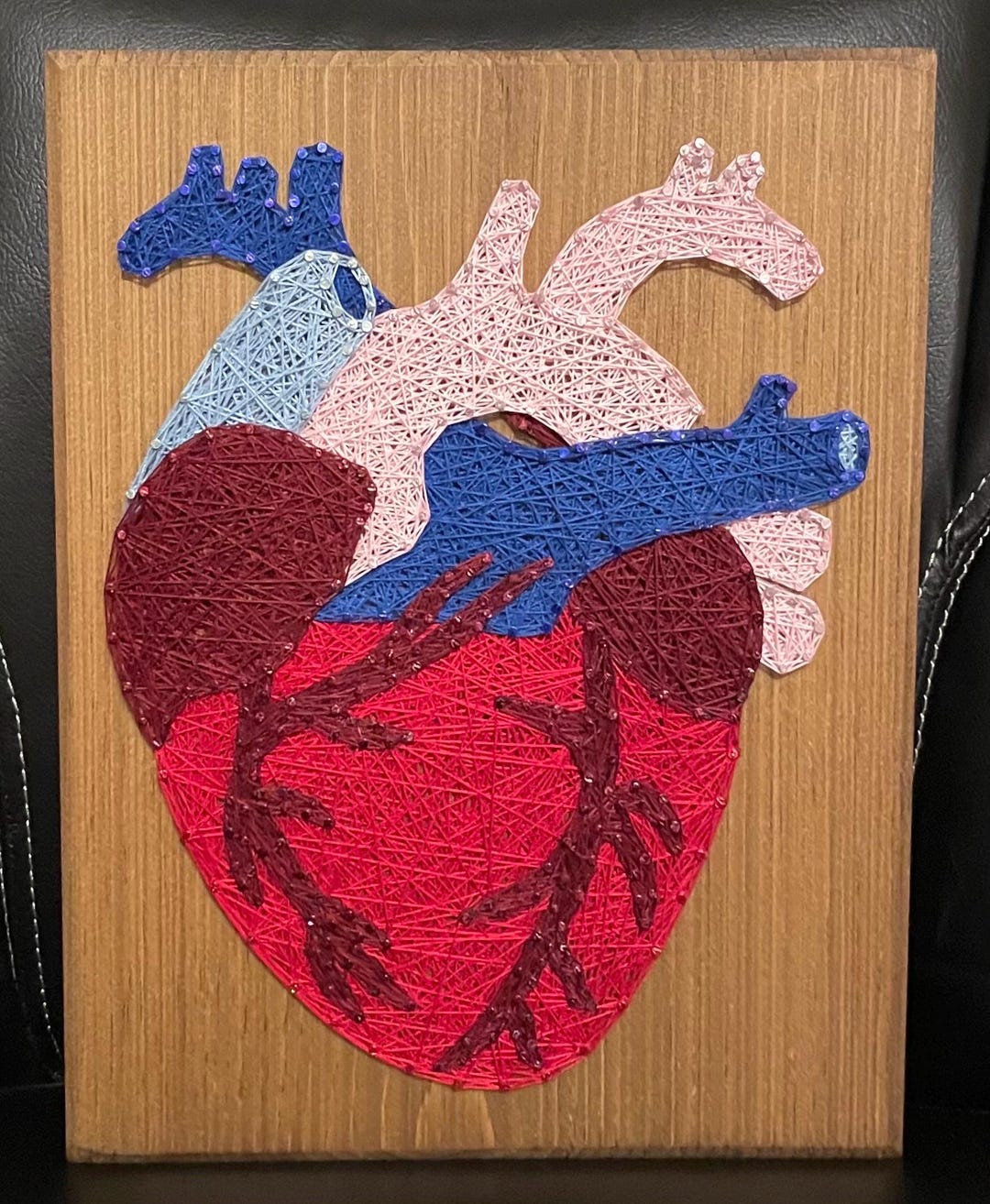 Anatomical Heart String Art Sign, Human Heart, Cardiologist, Doctor ...