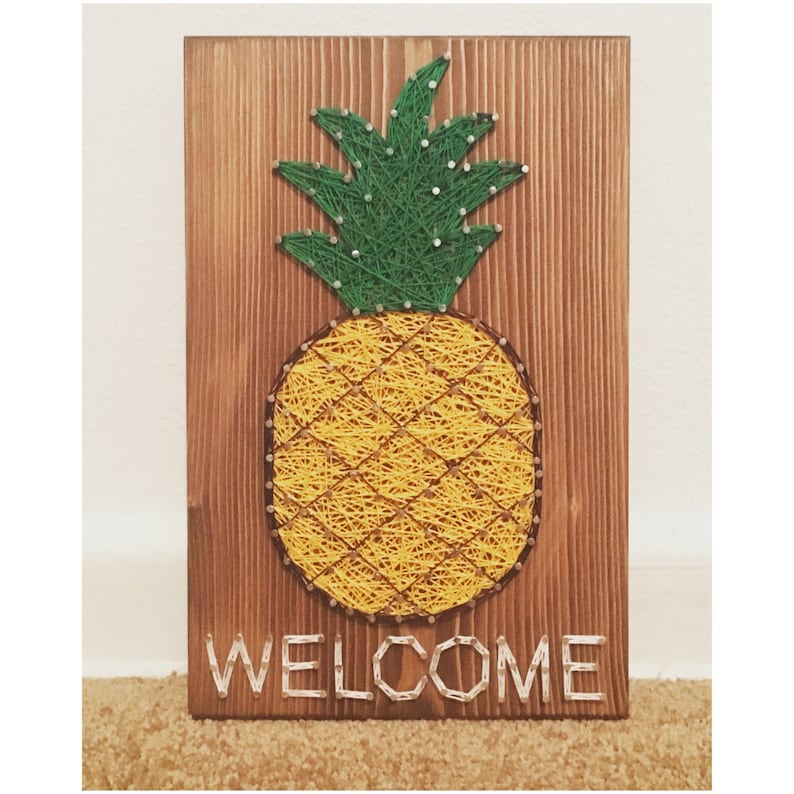 Made to Order Pineapple Welcome String Art Hawaii Wall Art - Etsy