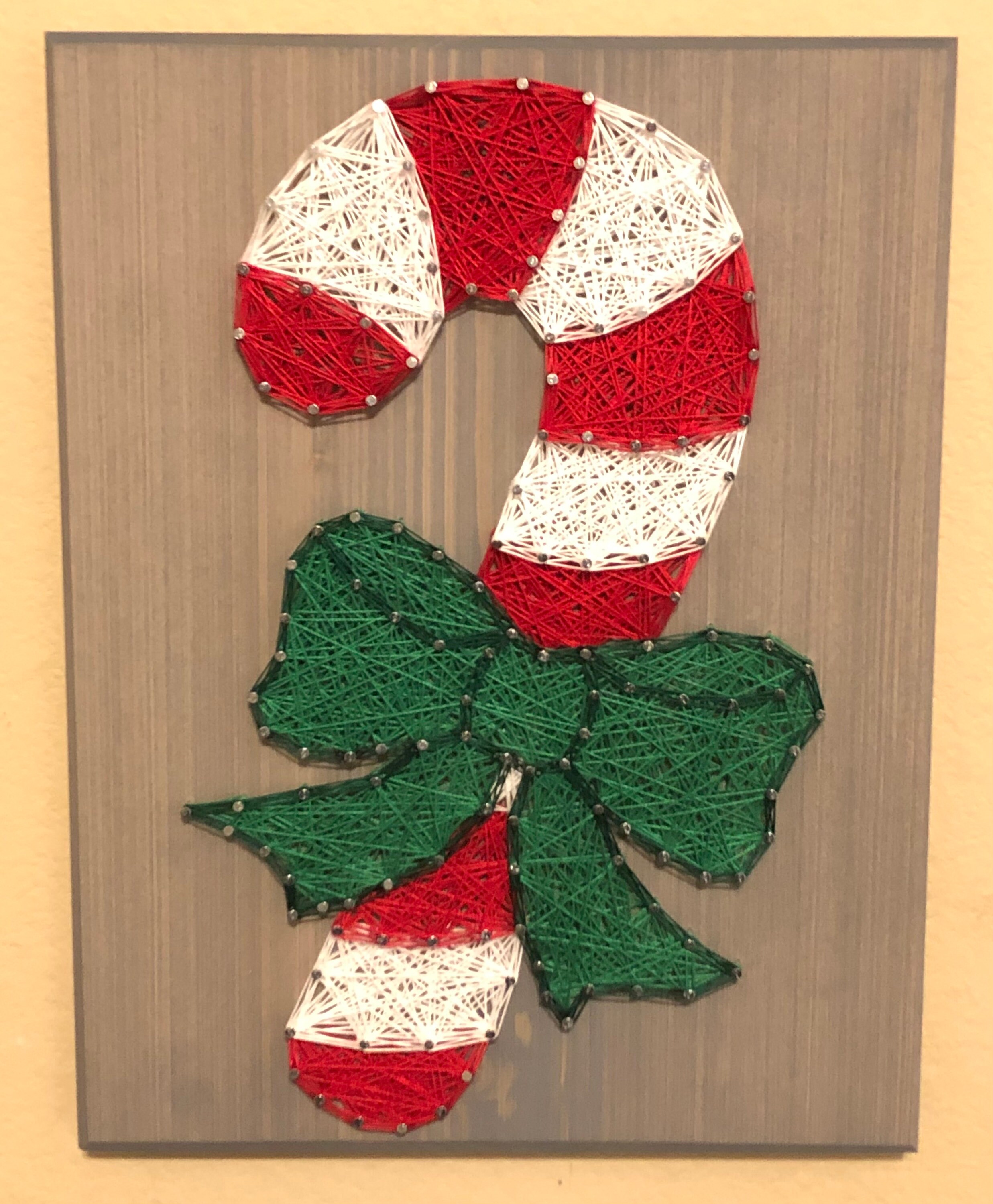 MADE TO ORDER Candy Cane String Art Christmas Decorations - Etsy