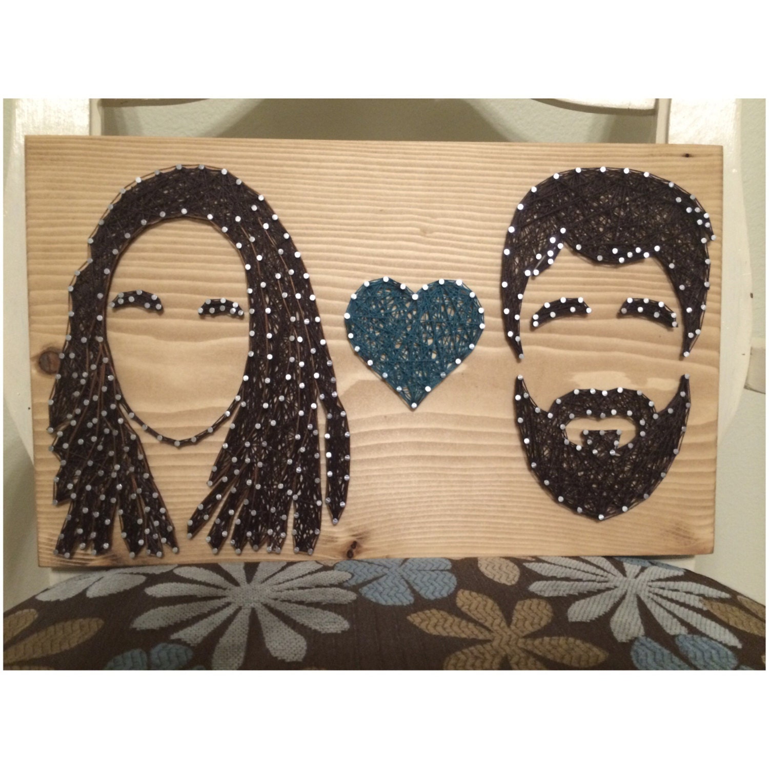 Made to Order Face Silhouette String Art Sign Family - Etsy