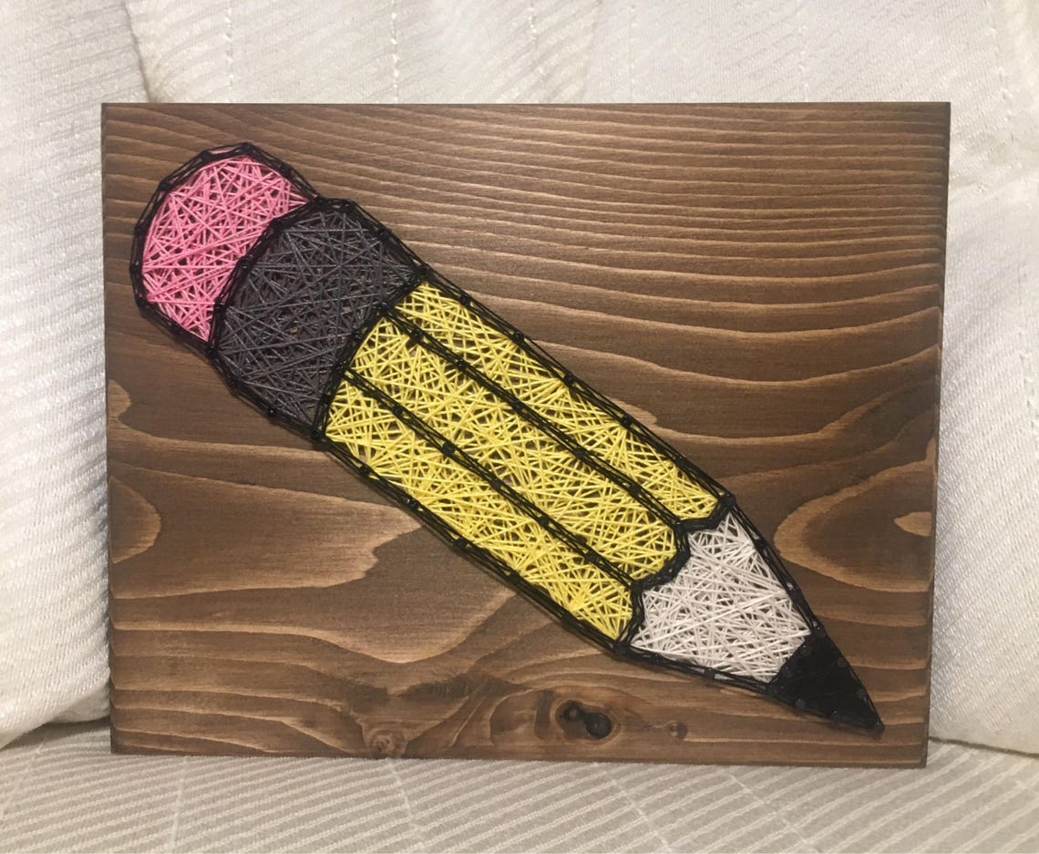 Made to Order Pencil String Art Teacher Appreciation Gift | Etsy