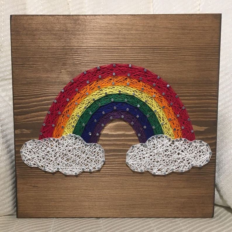 MADE TO ORDER Rainbow String Art Handmade Wall Decor Baby | Etsy