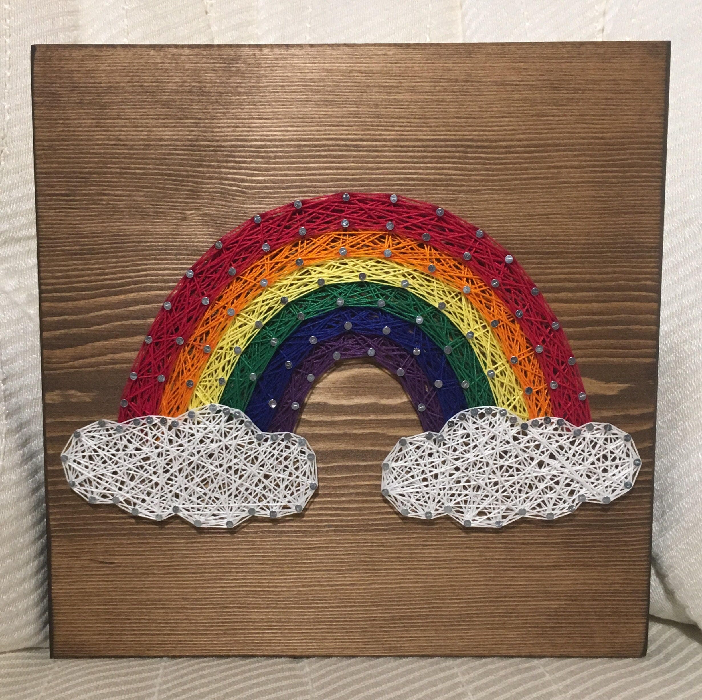 MADE TO ORDER Rainbow String Art Handmade Wall Decor Baby | Etsy
