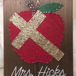 Made to Order School Teacher Apple String Art Teacher - Etsy