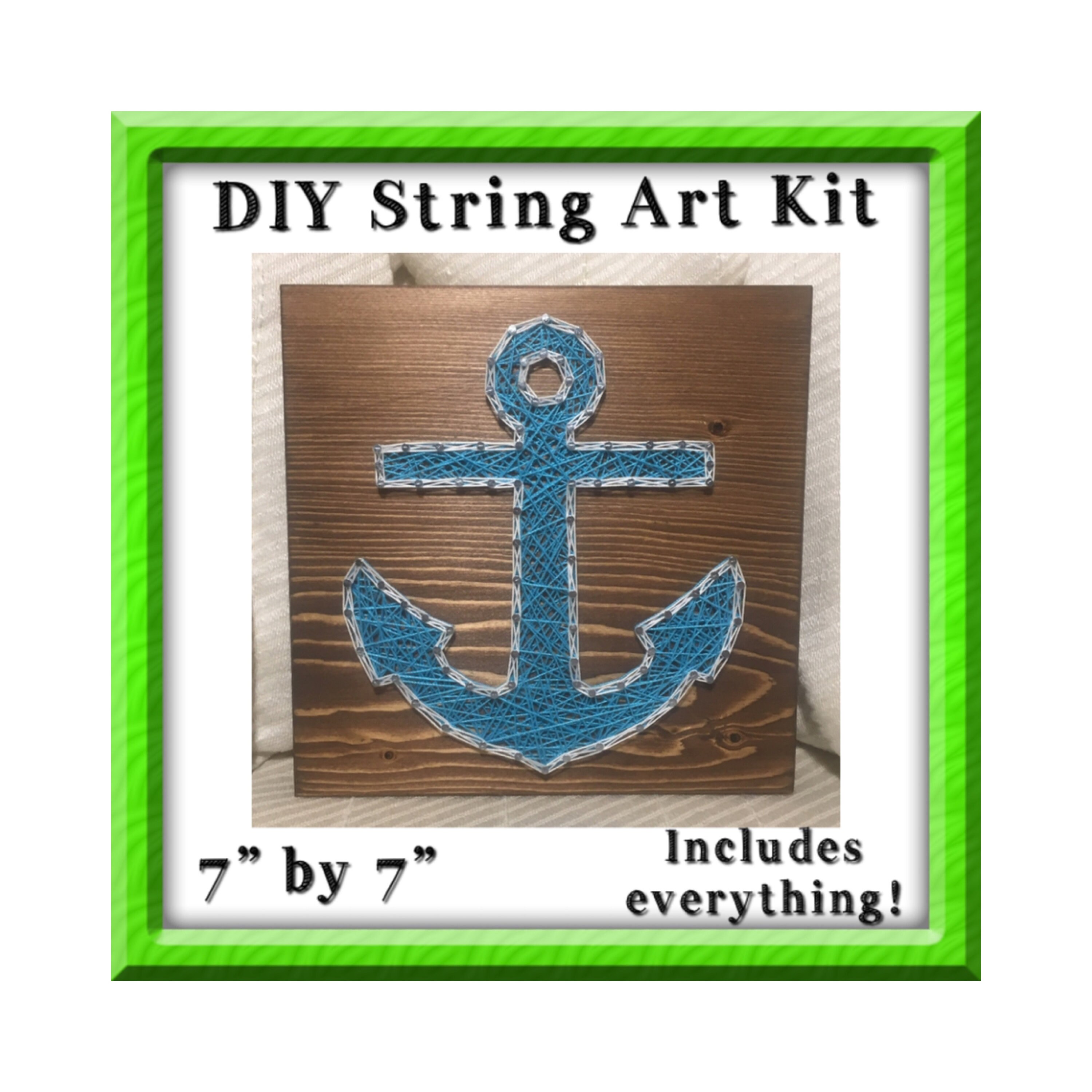 Anchor DIY KIT String Art Kit 7 by 7 Pre-hammered Simple - Etsy