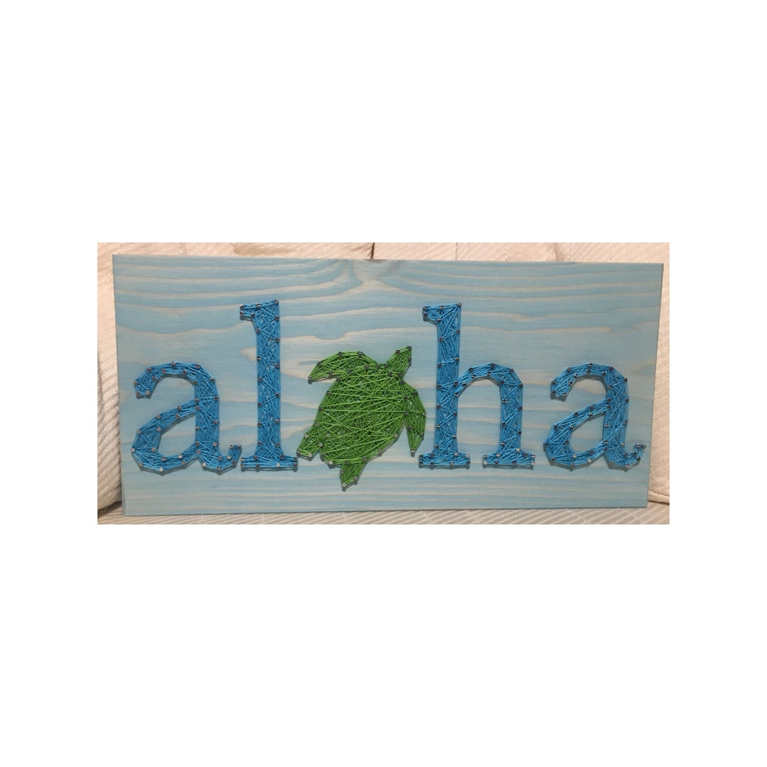 MADE TO ORDER Aloha String Art, Turtle Wall Art, Tortoise Decor ...
