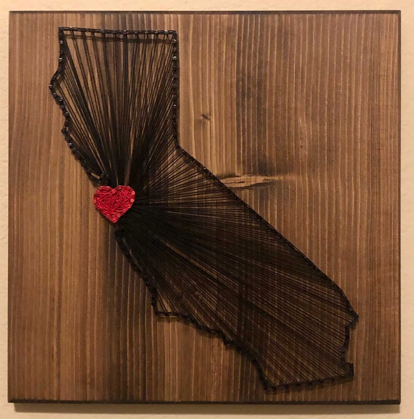 Made to Order California String Art State Sign Wood Sign - Etsy