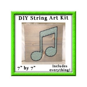 Any DIY KIT String Art Kit 7 by 7, Pre-hammered Simple String Art Signs ...