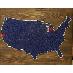 USA Map String Art Sign, Country/state/city Decor, United States ...