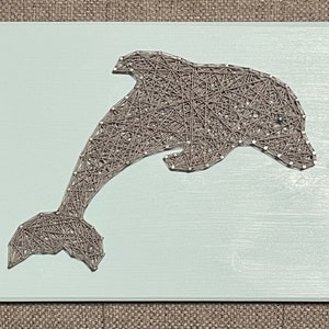 Dolphin String Art, Ocean Wall Decor, Wood Art, Nautical, Fish ...