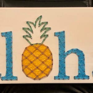 Made to Order Aloha Pineapple String Art, Welcome Sign, Hawaii Decor ...
