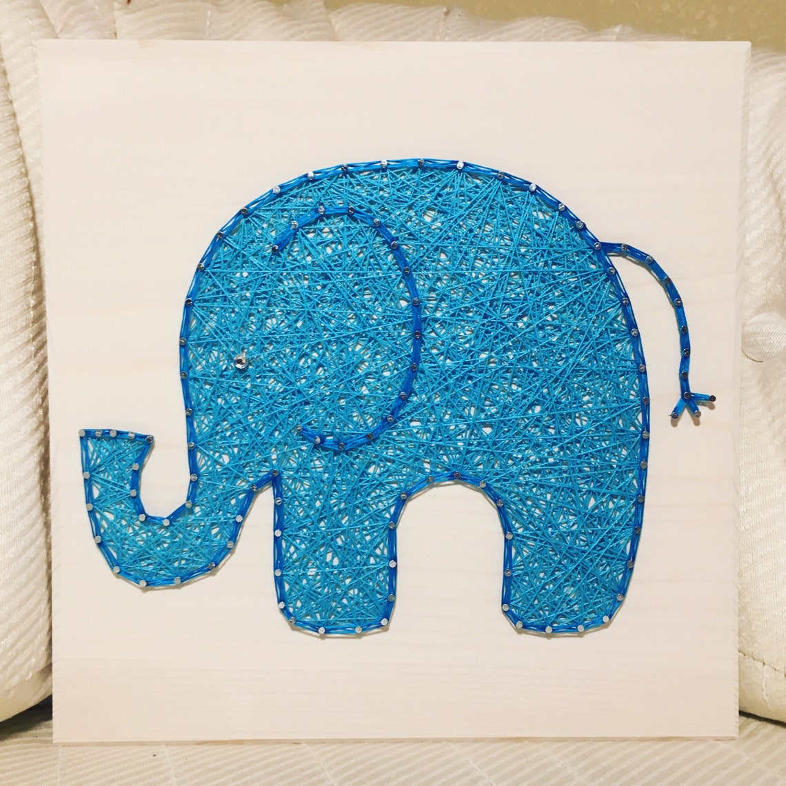 MADE TO ORDER Elephant String Art Nursery Art Mail Art | Etsy