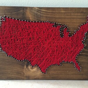 USA Map String Art Sign, Country/state/city Decor, United States ...