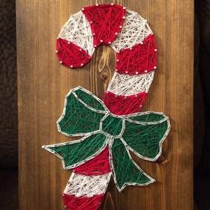 Candy Cane String Art, Christmas Decorations, Winter Holiday Decor ...