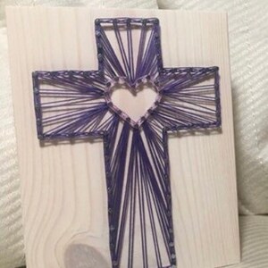 Made to Order SMALL Cross String Art, Religious, Christian Decor, Home ...