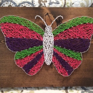 MADE TO ORDER Butterfly String Art, Bug or Insect, Nursery Wall Decor ...