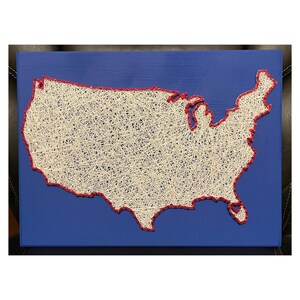 USA Map String Art Sign, Country/state/city Decor, United States ...