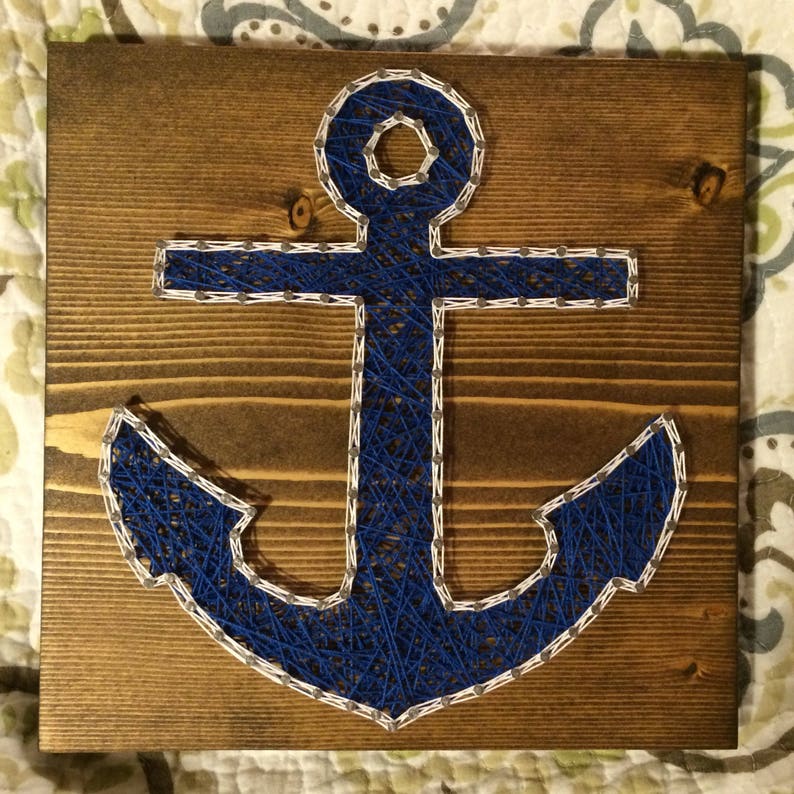 MADE TO ORDER Anchor String Art Sign Nautical Boat Home - Etsy Canada