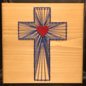 Made to Order SMALL Cross String Art, Religious, Christian Decor, Home ...