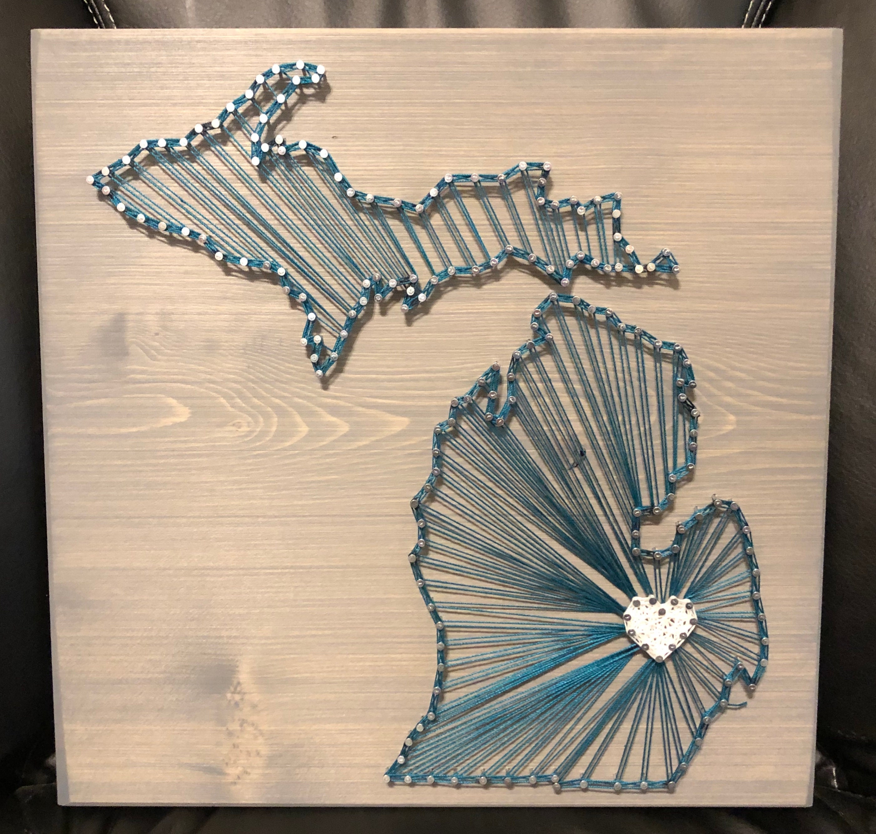 Made to Order Michigan String Art State Sign Wood Sign | Etsy