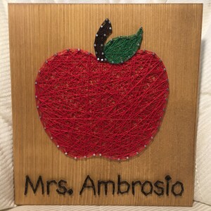 Apple String Art, Teacher Gift, Back to School, School Present, Fruits ...