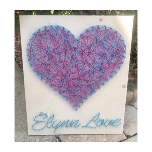 MADE TO ORDER Heart Name String Art Love and Romance Gallery Wall ...