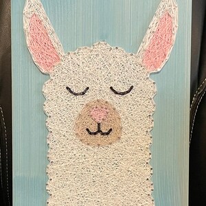 Made to Order Llama Spring String Art, Floral Animal Wall Decor, Alpaca ...