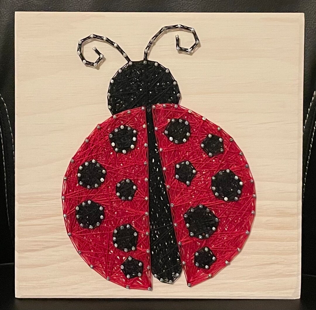 Ladybug String Art, Insect, Bug Collector, Nursery Wall Decor, Teacher ...