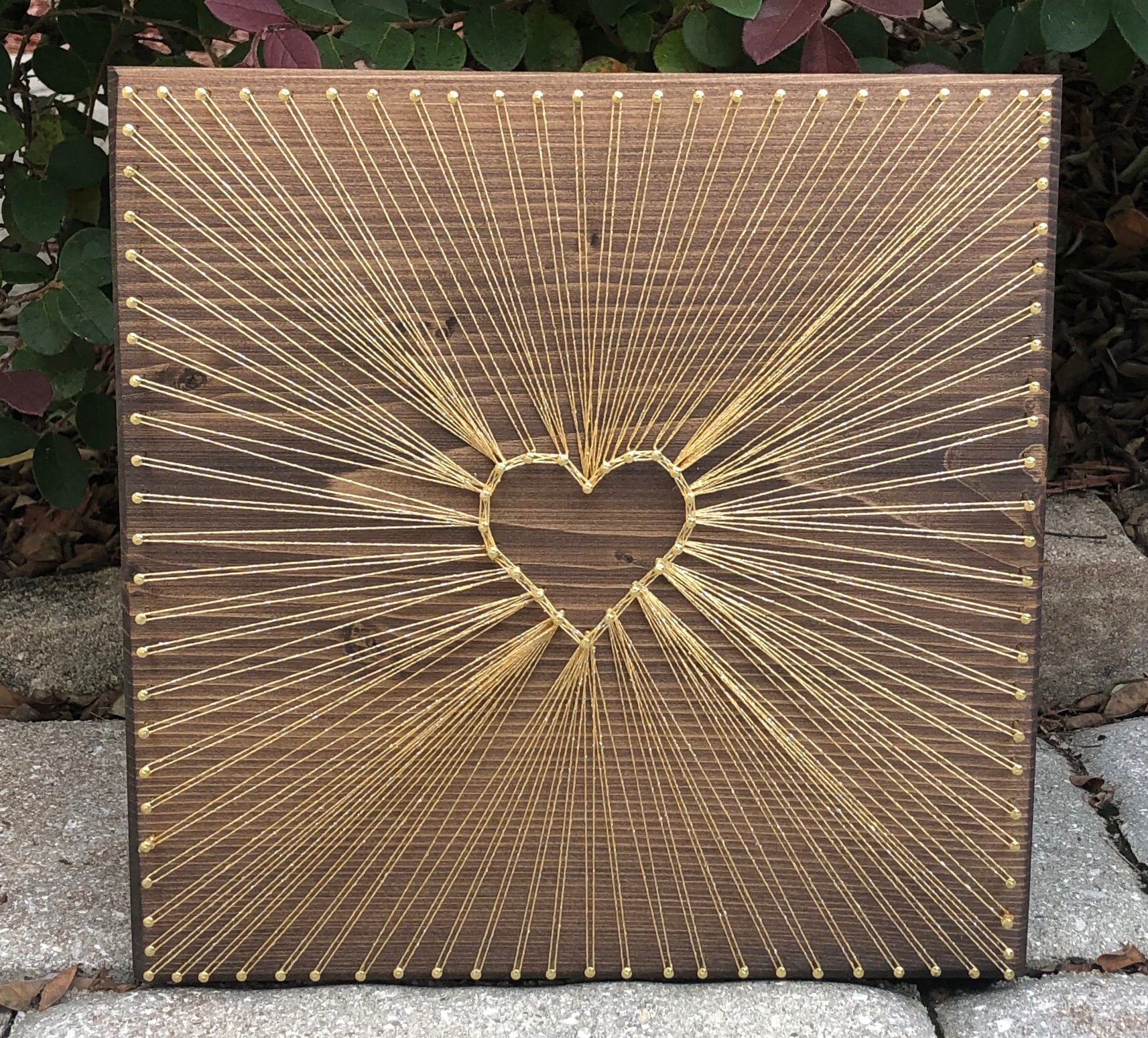 MADE TO ORDER Heart Burst String Art Love Wall Art Home - Etsy Nederland