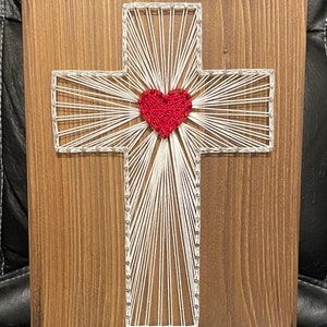 Made to Order SMALL Cross String Art, Religious, Christian Decor, Home ...