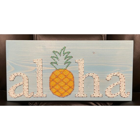 Made to Order Aloha Pineapple String Art Welcome Sign Hawaii | Etsy