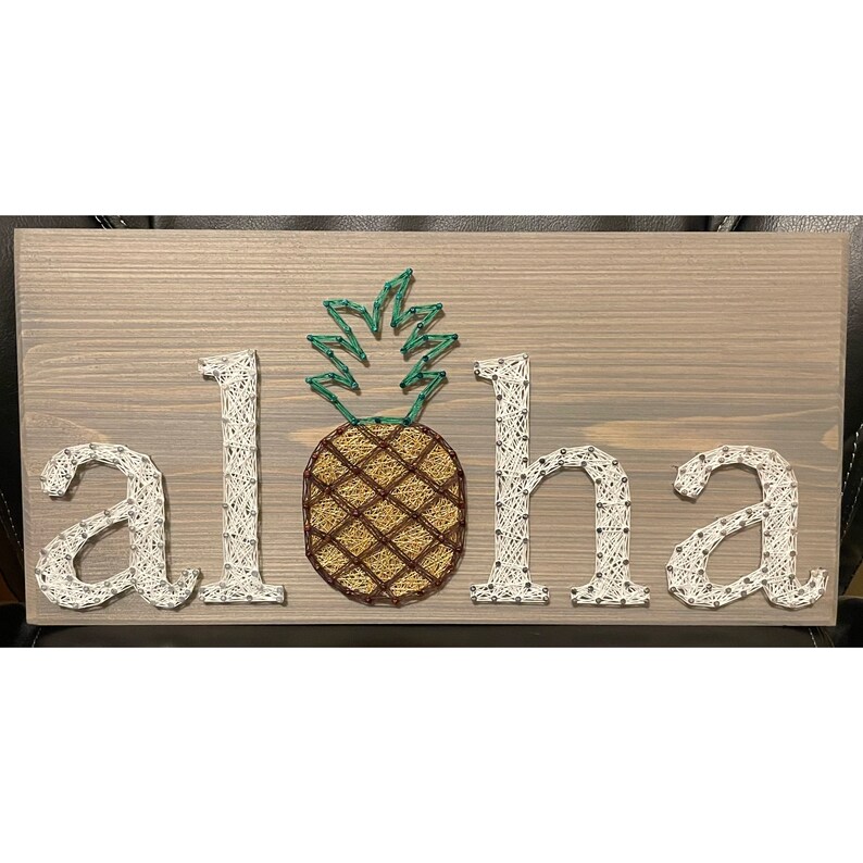 Made to Order Aloha Pineapple String Art Welcome Sign Hawaii - Etsy