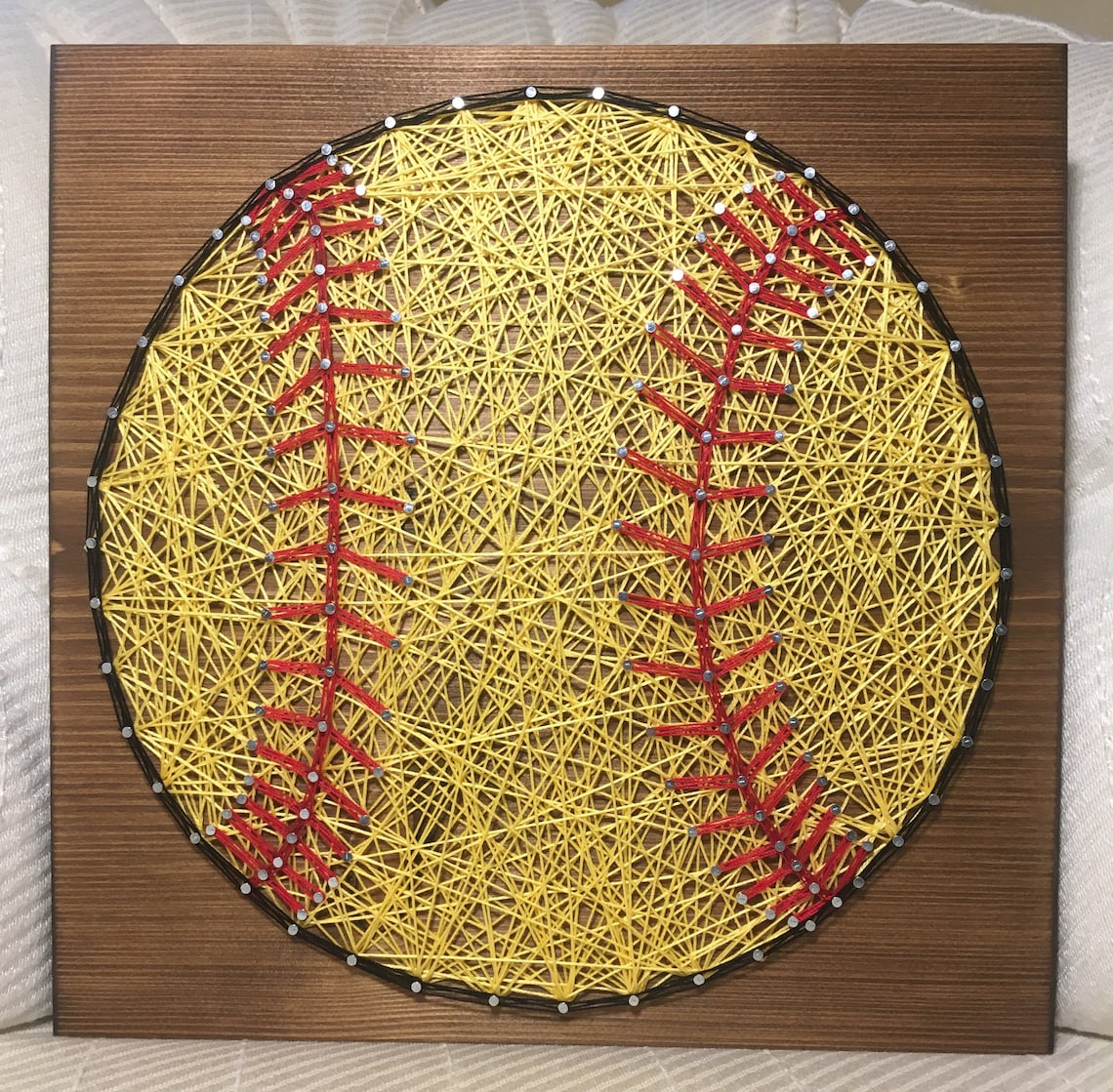 Made To Order Sports Softball String Art Sign Sports Art | Etsy