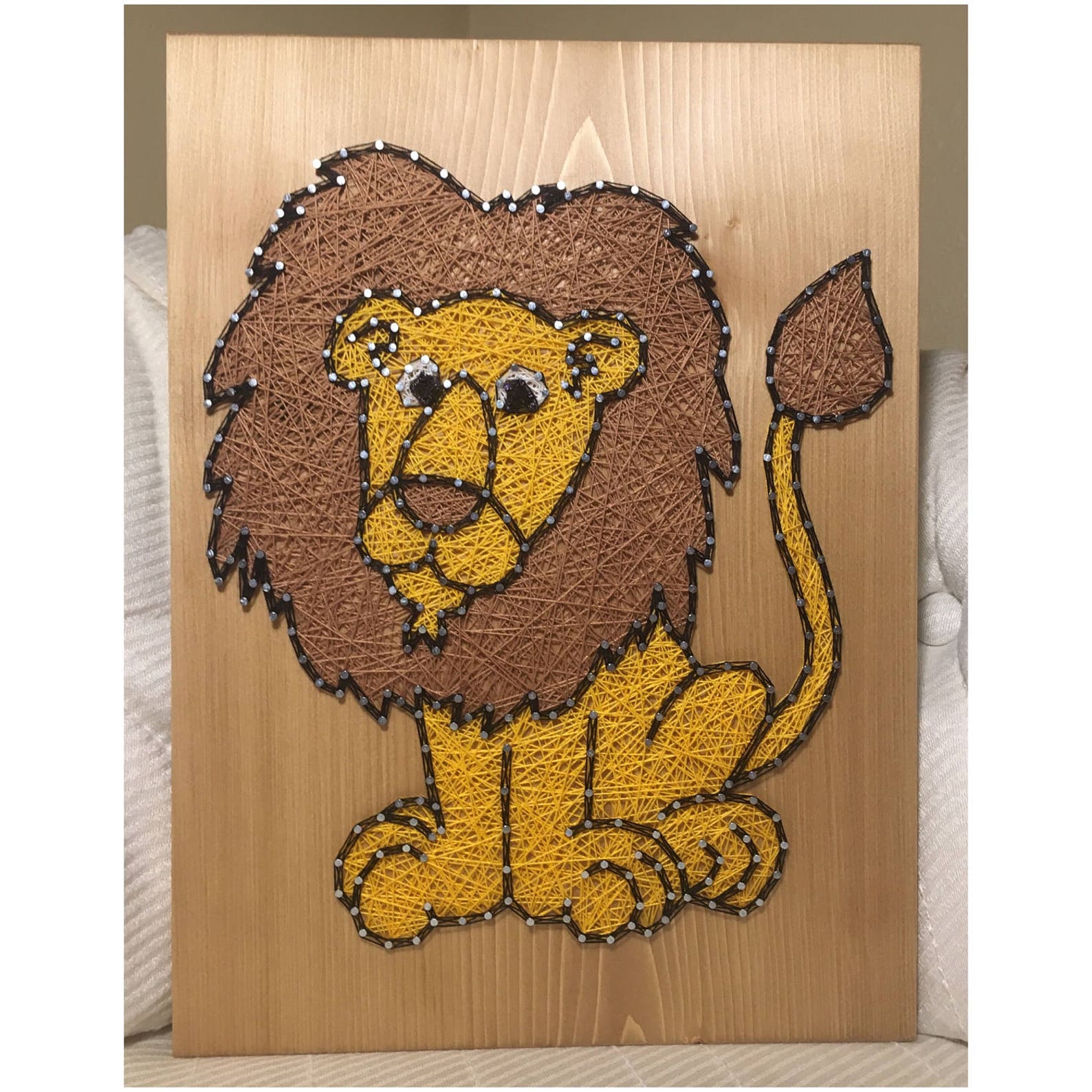 MADE TO ORDER Lion String Art Jungle Animals Nursery Wall | Etsy