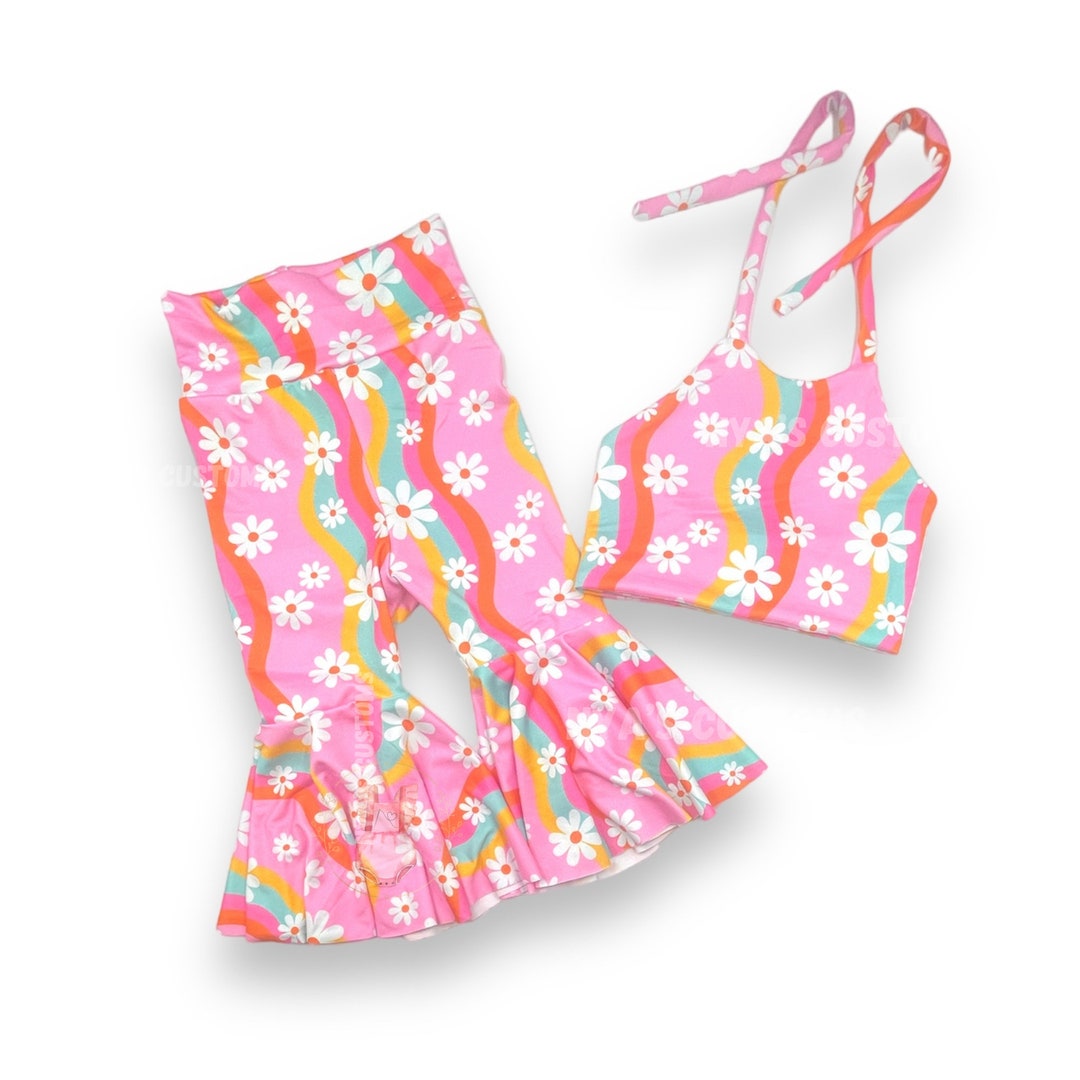Two Groovy Birthday Outfit, Toddler Crop Top,groovy Girl Outfit, Groovy ...