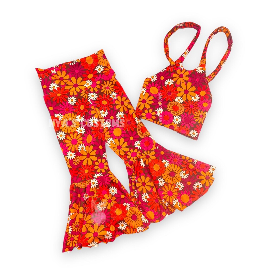 Two Groovy Outfit,groovy One Baby Girl Outfit, Retro Baby Clothes ...