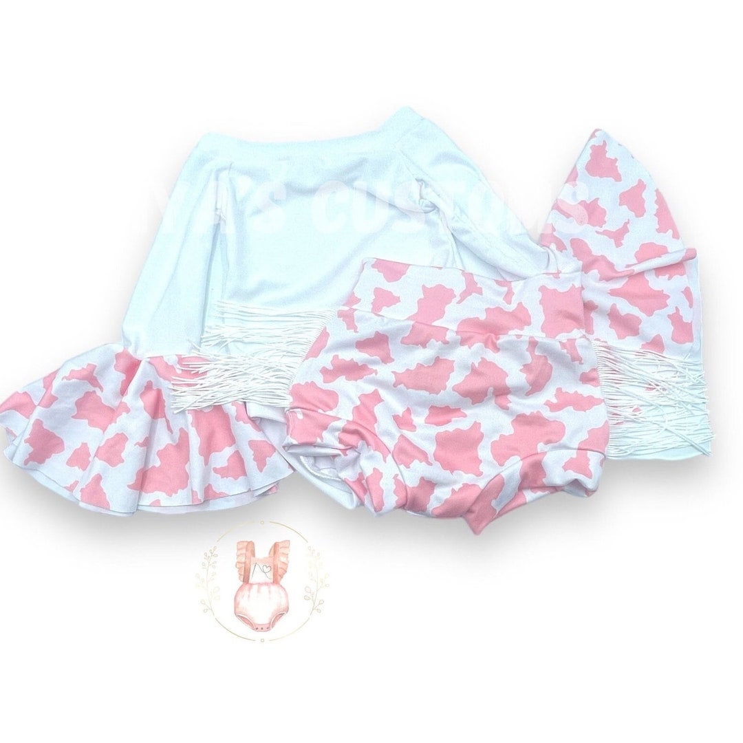 Holy Cow Am One Girl Birthday Outfit, Rodeo Bodysuit for Girl, Bummie ...