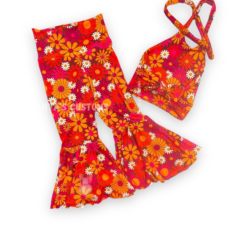 Two Groovy Birthday Outfit, Toddler Crop Top,groovy Girl Outfit, Baby ...