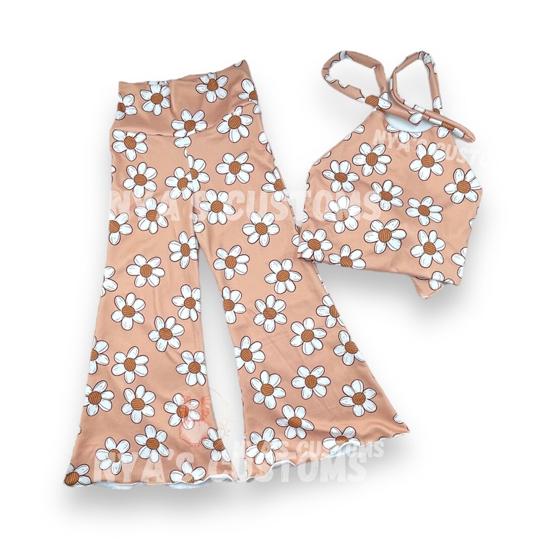 Daisy Bell Bottoms, Groovy Crop Flare Leggings, Groovy Girl Outfit ...