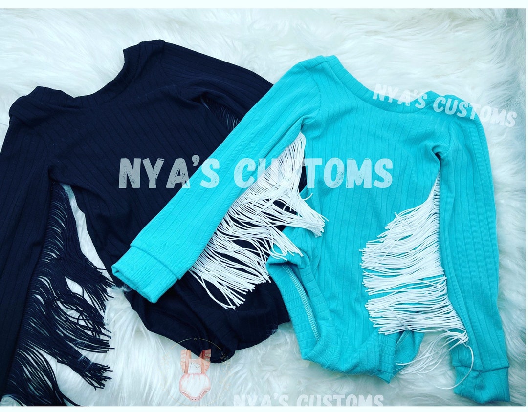 Cow Girl Birthday Outfit, Rodeo Fringe Bodysuit for Girl, Leotard With ...