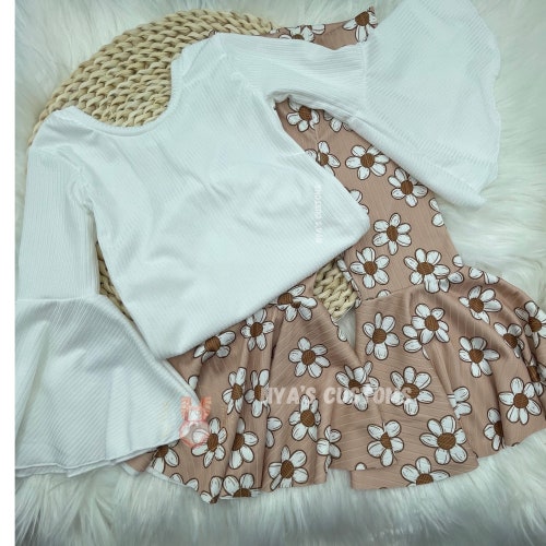 Two Groovy Birthday Outfit WHITE Color Crop Top for Girl - Etsy