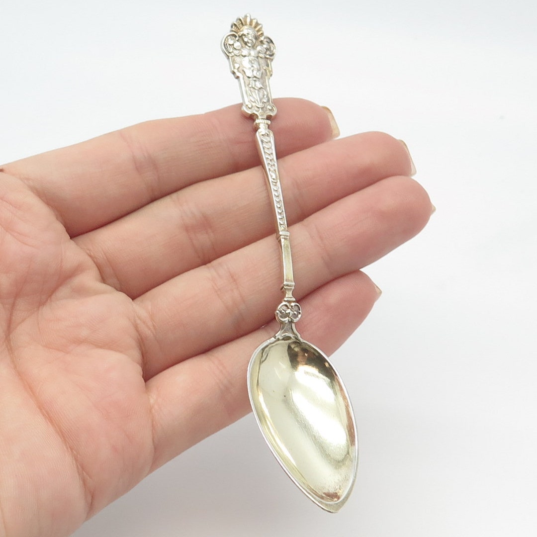 800 Silver Antique Demitasse Tribal God Spoon - Etsy
