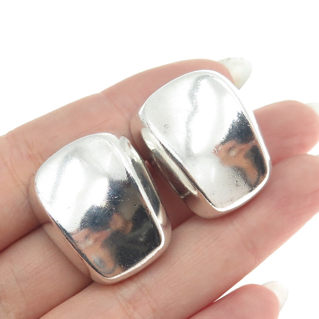 ROBERT LEE MORIS 925 Sterling Silver Vintage Modernist Omega Back ...