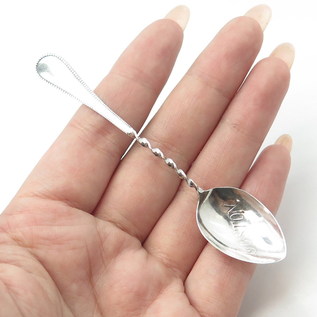 925 Sterling Silver Antique Art Deco Boston Twisted Coffee Spoon - Etsy